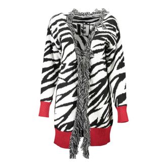 Ga&euml;lle Paris Femme, Pulls, Multicolore, Taille: 38 FR Cardigan Brod&eacute; Manches Longues Blanc