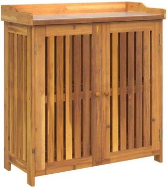 vidaXL Garten-Schrank mit Speicher mit T&uuml;r Braun 93 x 41.5 x 98cm Vidaxl