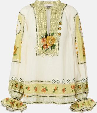 Alemais Al&eacute;mais Blouse Dixie en ramie imprim&eacute;e