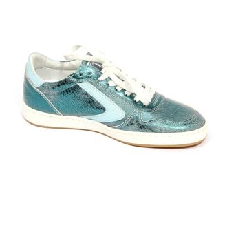 Valsport Gesprungener Lederlam&eacute;-Schuh in T&uuml;rkis - - Shoes - Damen - Blau - 36 EU