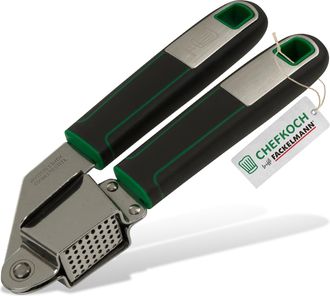 Fackelmann Knoblauchpresse Premium - Ideal zum Pressen von Knoblauch & Co - Verzinkter Press-Mechanismus, L&auml;nge: 19 cm