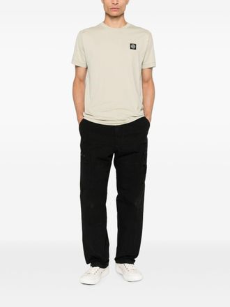 Stone Island Mens Cotton Trousers Black