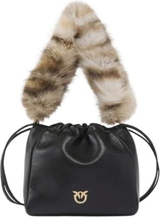 Pinko Pinko - Sac bourse en cuir nappa - Femme - Sacs - Noir - Taille: ONE Size