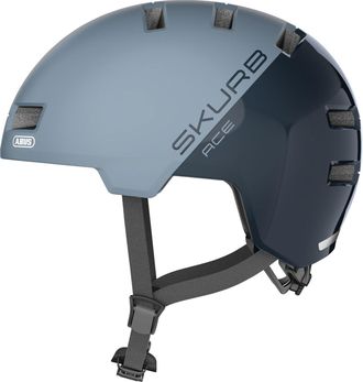 ABUS Stadthelm Skurb ACE - Stylischer Fahrradhelm im Alltag, beim Skaten, BMX-Fahren oder Longboarden - Hellblau/Dunkelblau, Gr&ouml;&szlig;e S