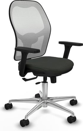 Piqueras y Crespo Jorquera Stuhl aus PC, schwarz, mit 3D-Armlehnen, h&ouml;henverstellbare Lendenwirbelst&uuml;tze, ausgestattet mit Syncro/Traslack und Schaumstoff, mit Rollen v