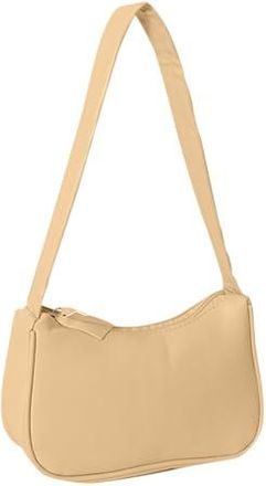 Generic Sac à main pour femme - Sac à bandoulière en cuir synthétique avec fermeture éclair et sangle réglable - Pour le quotidien et les loisirs, Kaki (01), 