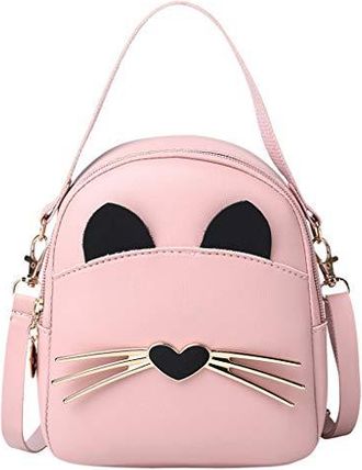Generic Sac &agrave; dos multifonctionnel Sac &agrave; bandouli&egrave;re pour femmes Petits sacs &agrave; dos pour filles adolescentes, Rose, taille unique