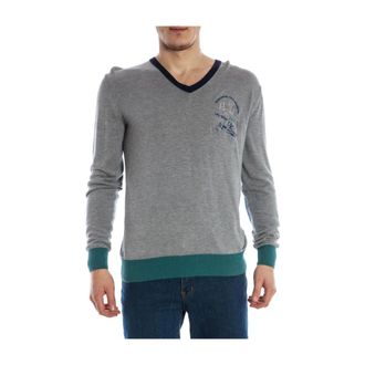 La Martina Homme, Pulls, Gris, Taille: M Pull V en Tricot