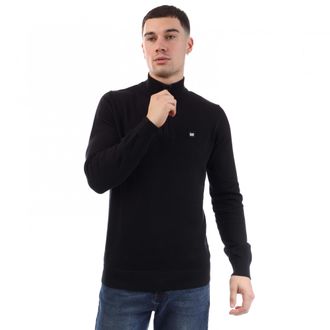 Weekend Offender Paraguay Sweatshirt für Herren, mit kurzem Reißverschluss, Jerseyware (Schwarz)