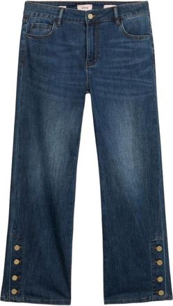 Oltre Femme, Jeans, Bleu, Taille: 42 FR Jeans regular avec boutons d&eacute;coratifs