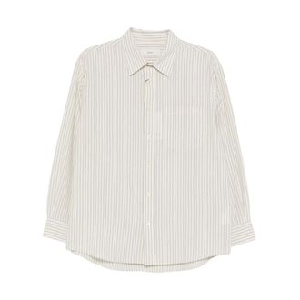 Dunst Femme, Blouses et Chemises, Beige, Taille: 38 FR Chemise Oversize &agrave; Rayures Bicolores