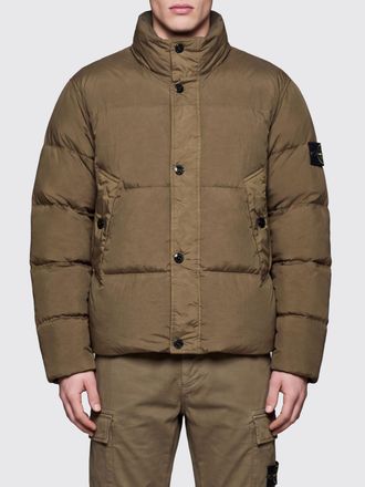 Stone Island Doudoune courte en nylon matelass&eacute; d&eacute;perlant avec logo