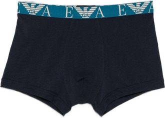 Emporio Armani Logo-Print Boxer Briefs - Black