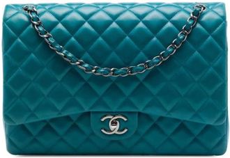 Chanel Sac bandouli&egrave;re vintage double rabat Pre-owned - Femme - Pre-owned - Bleu - Taille: ONE Size