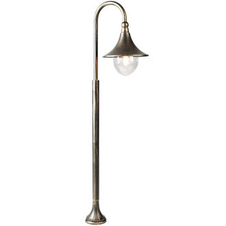 QAZQA Daphne - led Dimmable Lampe sur pied ext&eacute;rieur variateur inclus - 1 lumi&egrave;re - l 36.5 cm - Dor&eacute;/Laiton - Classique/Antique - &eacute;clairage ext&eacute;rieur