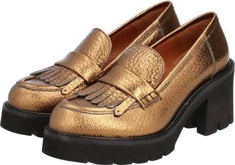 Thea Mika Slipper & Pantoletten - Penny-Loafer - Gr. 38 (EU) - in Gold - f&uuml;r Damen