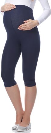 Be Mammy 3/4 Umstandsleggings aus Viskose BE-03 (Marine, XXL)