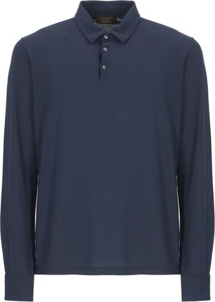 Zanone Homme, Tops, Bleu, Taille: 2XL Ice Cotton Polo