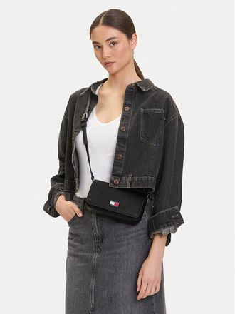 Tommy Jeans Handtasche Tjw Must Flap Crossover AW0AW17553 Schwarz