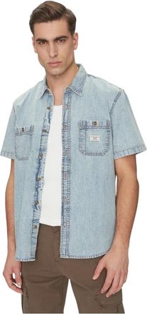 Guess Homme, Chemises, Bleu, Taille: XS Chemise en jean