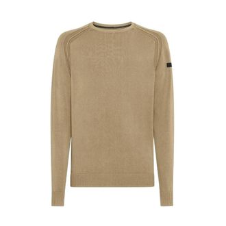 Roberto Ricci Design Cotton Techno Wash Rundhals Pullover - - Knitwear - Herren - Beige - 3XL