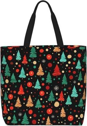 Generic Motif De No&euml;l Vert Et Rouge Sac Fourre Tout L&eacute;ger Sacs De Courses Imperm&eacute;able Sac A Main Femme Pour Plage Shopping Gym
