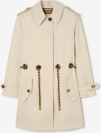 Burberry Paletot court Stonehaven en gabardine, Size: 02