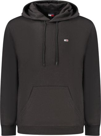 Tommy Hilfiger Logo-Embroidered Cotton Hoodie - Black
