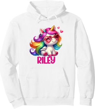 BDAZ Riley Einhorn-Name, personalisiertes Design Pullover Hoodie