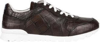 Kiton Homme, Chaussures, Brun, Taille: 41 EU Baskets en cuir de crocodile
