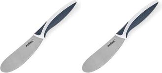 Zyliss Comfort Buttermesser, Japanischer Edelstahl, Dunkelgrauer/wei&szlig;er Griff, Streichmesser mit Gezahnte Schneide, Sp&uuml;lmaschinenfest, 5 Jahre Garantie (Pack
