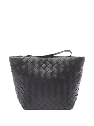 Bottega Veneta pochette en cuir Intrecciato (années 2010) - Noir