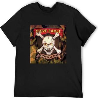 Miss Lilly Mens Steve Earle Copperhead Road Fashion T-Shirt Black XL