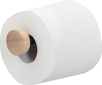Tiger Sem Reserverollenhalter, Toilettenpapierhalter zur Aufbewahrung von Einer Ersatzrolle Toilettenpapier, Wandmontage, Kombination aus Edelstahl und Holz