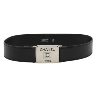 Chanel Pre-owned Leder grtel - - Pre-owned - Damen - Schwarzk - ONE SIZE
