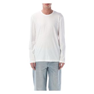 James Perse Lang&auml;rmeliges Rundhals-Oberteil - - Tops - Herren - Wei&szlig; - 2XL