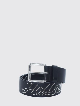 HTC Ceinture en cuir avec boucle et logo en strass