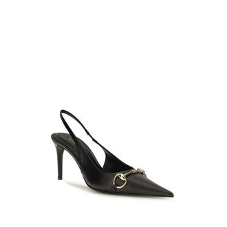 Gucci Slingback Horsebit Heel - Black