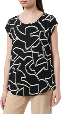 Only T-Shirt Damen, Black/AOP:475 Great Geo, 36