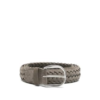 Orciani Ceinture en daim tiss&eacute; marron - Homme - Accessoires - Brun - Taille: 95 CM