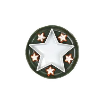 Holst Porzellan CC 220 RT 424 2-tlg. Porzellan-Servierkombination 24 cm Musgo Gr&uuml;n 24 x 24 x 3,5 cm 1 Set