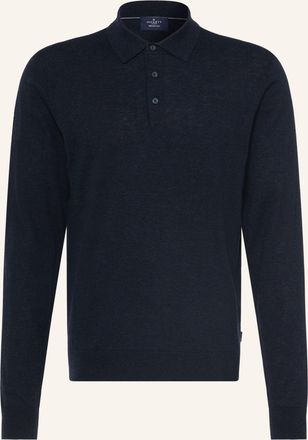 Hackett Strick-Poloshirt blau