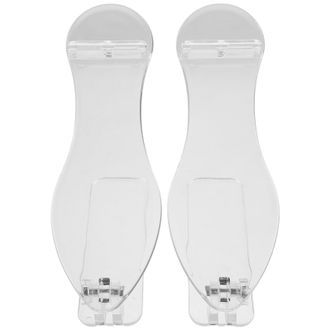 NUOBESTY 2 St&uuml;ck Schuhst&auml;nder aus Transparentem Kunststoff Schuhhalter f&uuml;r Flexible Gr&ouml;&szlig;en Platzsparend f&uuml;r Schuhaufbewahrung und Pr&auml;sentation Im Einzelhandel 