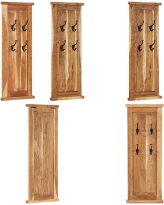 vidaXL Garderoben 2 Stk. Massivholz Akazie 38x100 cm - Garderobe - Garderoben - Home & Living