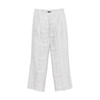 Seventy Femme, Pantalons, Gris, Taille: 46 FR Wide Pantalons