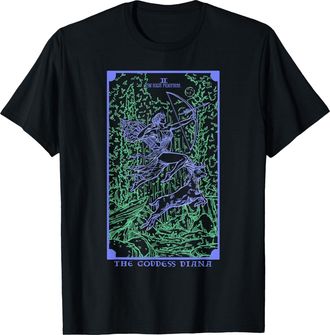 The Ghoulish Garb Tarotkarte der G&ouml;ttin Diana Hochpriesterin, heidnische Hexerei T-Shirt