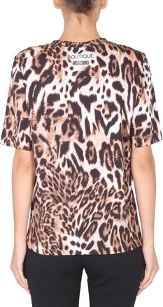 Moschino Animal Print Cotton T-Shirt - Multicolor