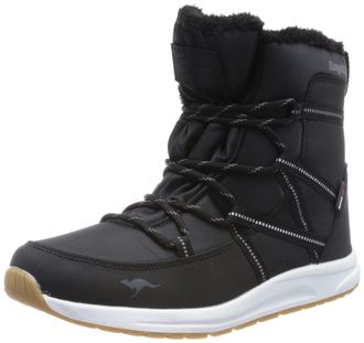 Kangaroos Damen K-WW Leyla RTX Stiefel, Jet Black/dk Silver, 40 EU