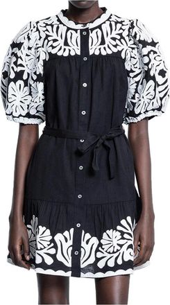 Sea NY Femme, Robes, Multicolore, Taille: 36 FR Agathe Applique Puff Sleeve Mini Dress