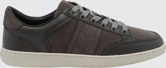 Ferragamo Low-Top-Sneaker aus Kalbsleder und Nubuk mit Gancini-Logo